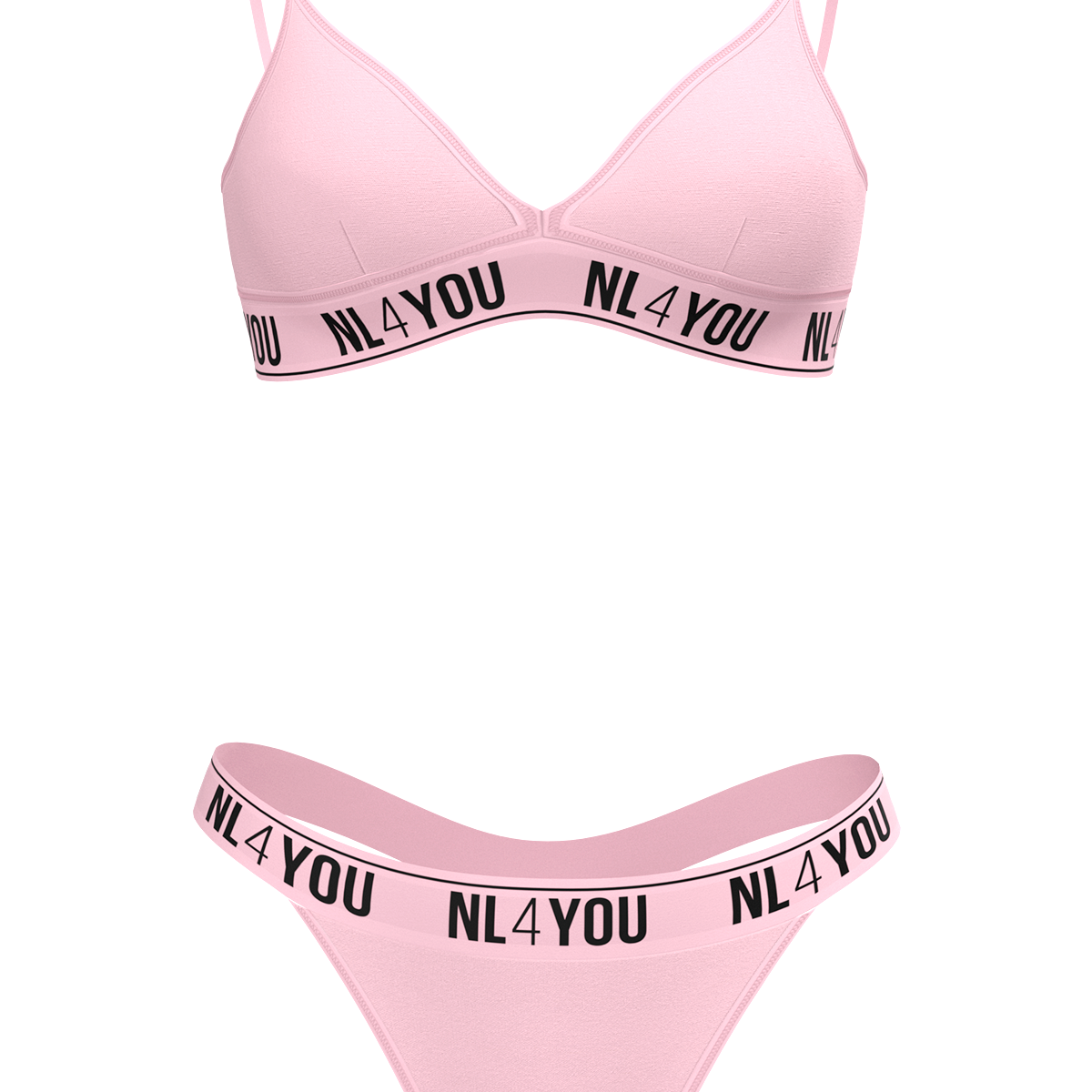 Pink Hope - Триъгълен комплект от 2 части с регулируеми презрамки ...
